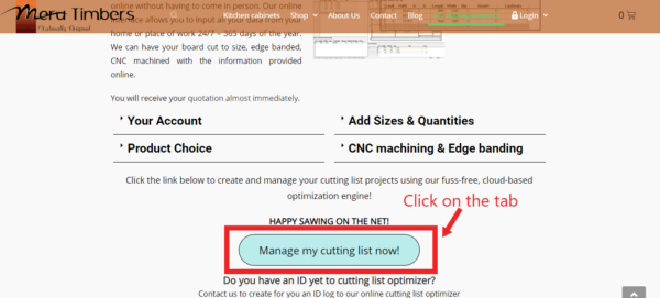 Online cutting list optimizer for cabinets & wardrobes | Meru Timber